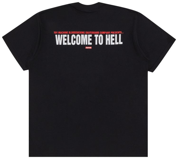 Buy Supreme x Toy Machine Welcome To Hell Tee 'Black' - SS24T4 BLACK | GOAT