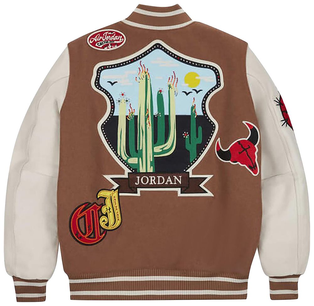 Buy Air Jordan x Travis Scott Varsity Jacket (Asia Sizing) 'Antique ...