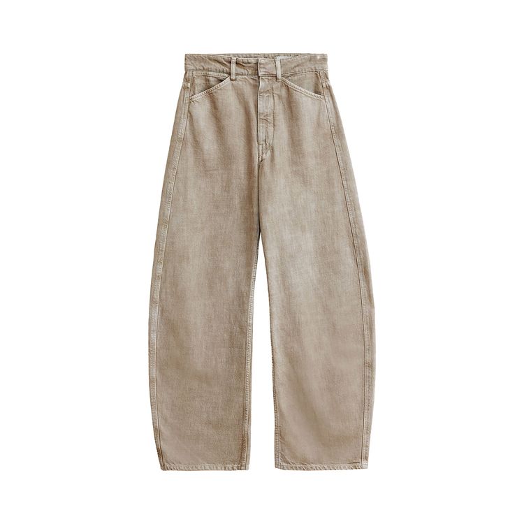 Buy Lemaire High Waisted Curved Pants 'Snow Beige' - PA1052 LD1017 ...