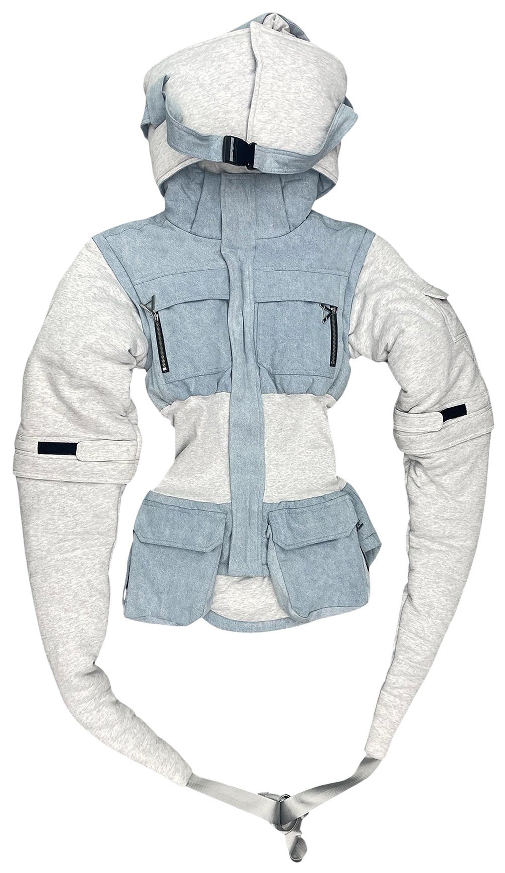 Buy Anonymous Club Denim Uniform Puff Jacket 'Light Denim' - ANON0025 ...