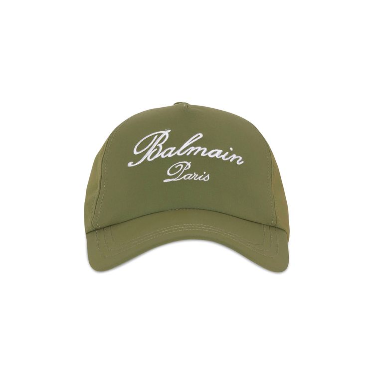 Buy Balmain Signature Embroidered Cap 'Khaki' - CH0XA231XI53 7CW | GOAT
