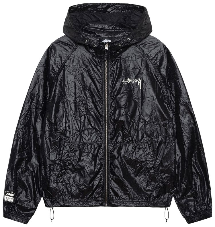 Buy Stussy Beach Wrinkled Nylon Shell 'Black' - 115746 BLAC | GOAT
