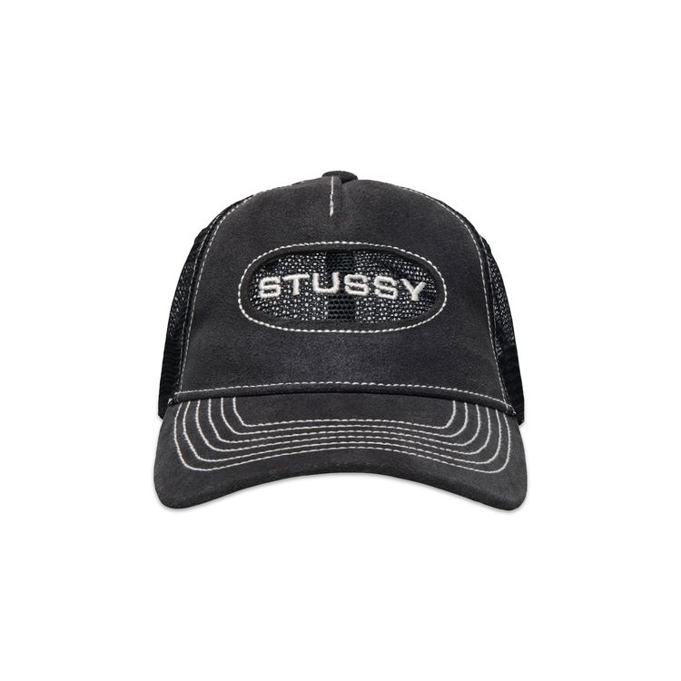 Buy Stussy Low Pro Trucker Cut-Out Leather Snapback 'Black' - 1311138 ...