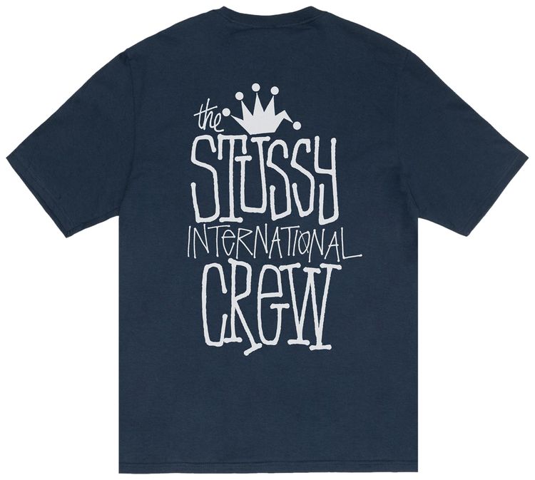 Buy Stussy Crown International Tee 'Navy' - 1905043 NAVY | GOAT