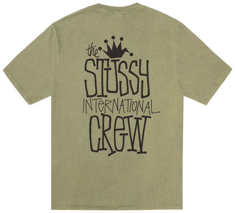 Buy Stussy Crown International Tee 'Olive' - 1905043 OLIV | GOAT
