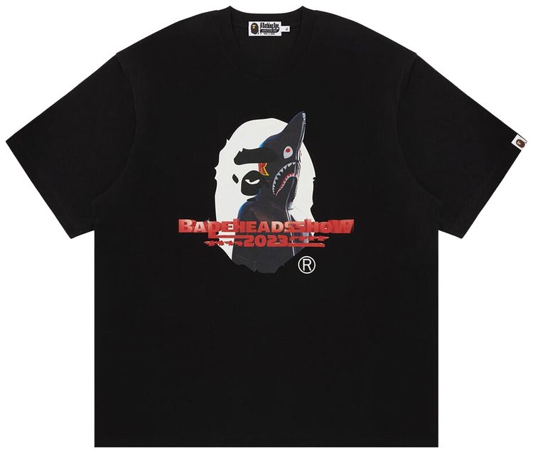 Buy BAPE Heads Show Bape Relaxed Fit Tee 'Black' - 1J20 109 036 BLACK ...
