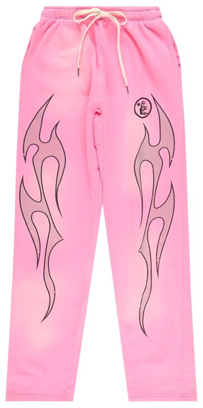 Buy Hellstar Flame Sweatpants 'Pink/Silver' - HS T16 PINK | GOAT