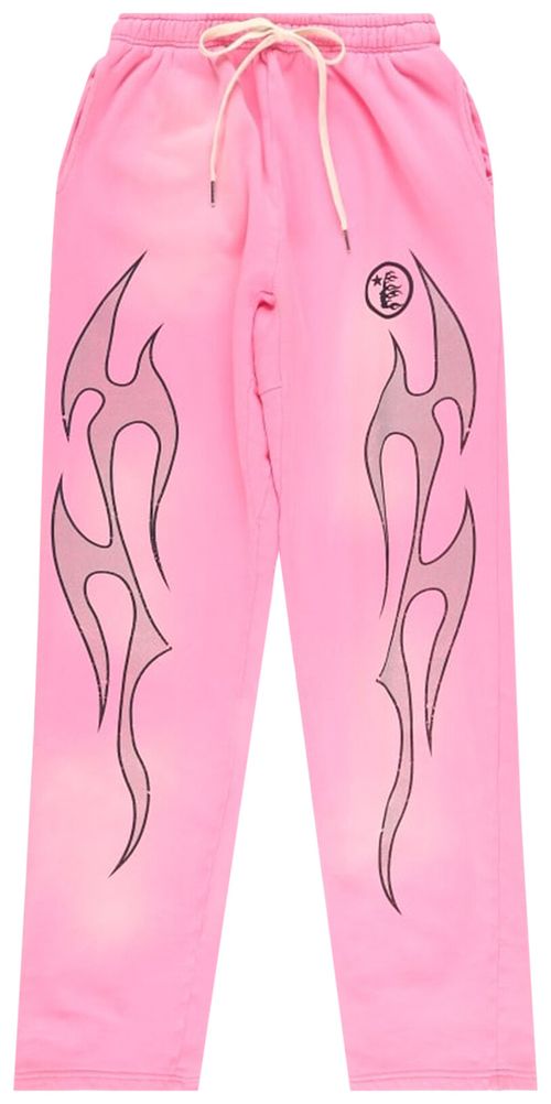 Buy Hellstar Flame Sweatpants 'Pink/Silver' - HS T16 PINK | GOAT