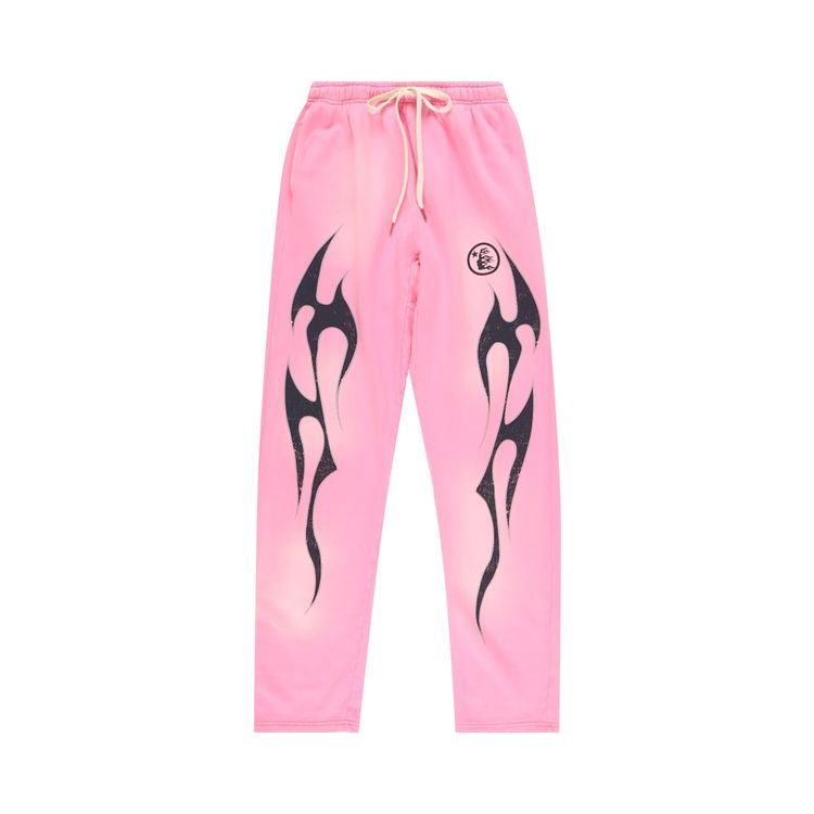 Buy Hellstar Flame Sweatpants 'Pink/Black' - HS T17 PINK | GOAT