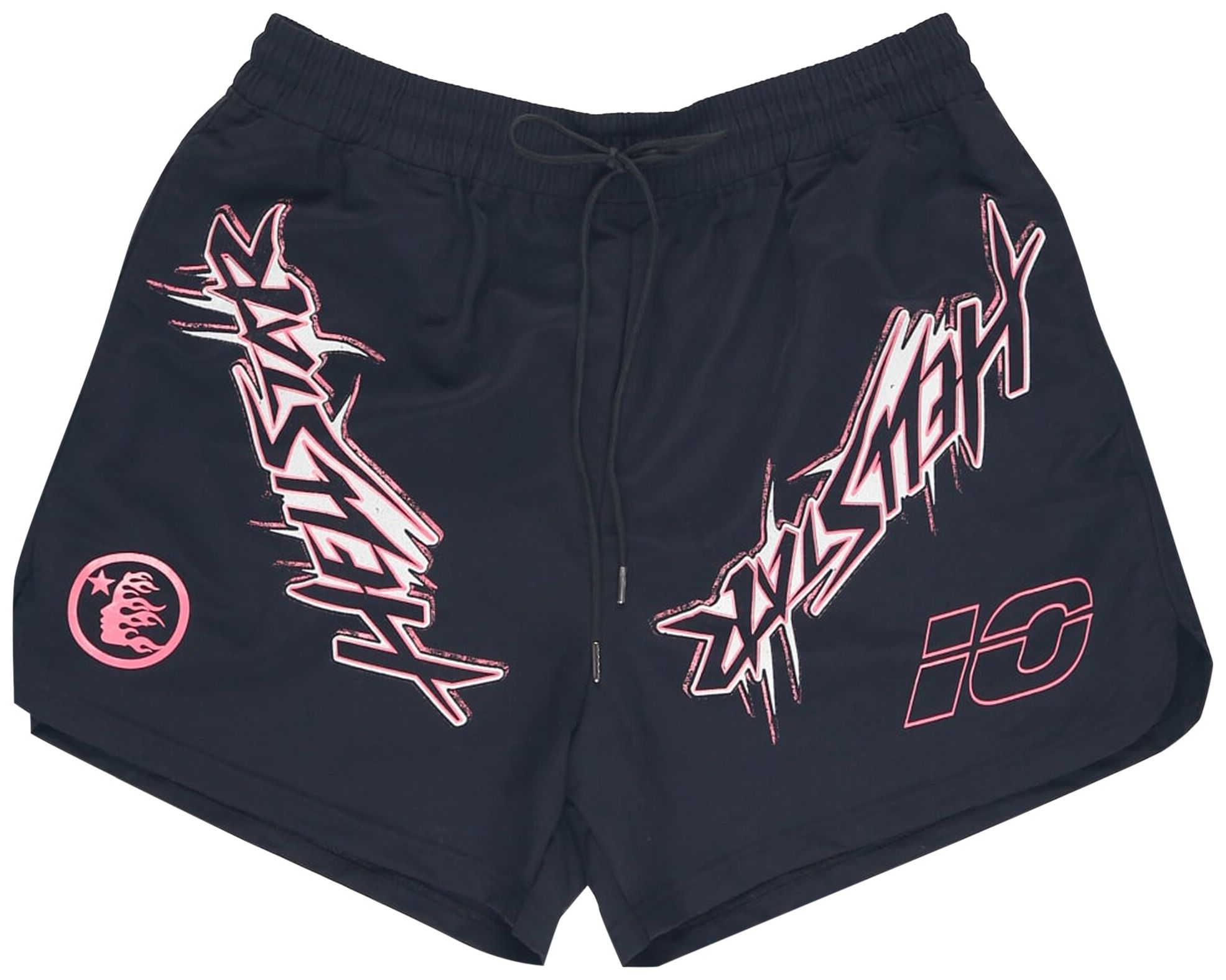 Buy Hellstar Waxed Nylon Athletic Shorts 'Black' - HS T19 BLAC | GOAT