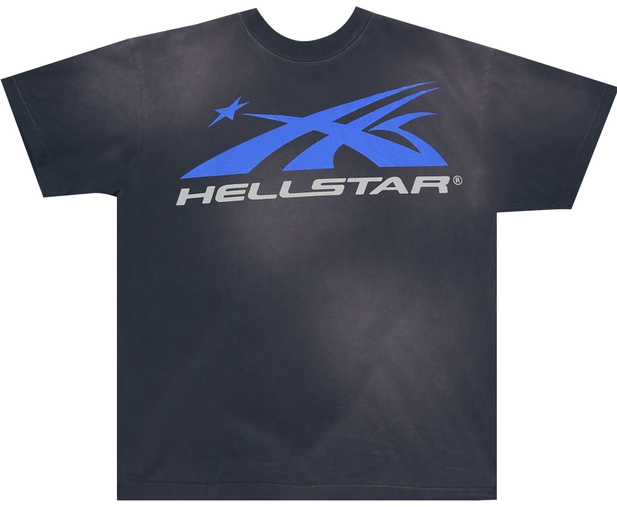 Buy Hellstar Gel Sport Logo T-Shirt 'Black/Blue' - HS T21 BLAC | GOAT