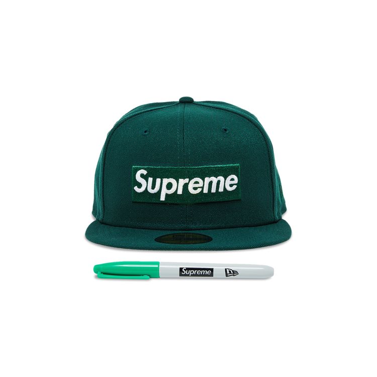 Buy Supreme Sharpie Box Logo New Era 'Dark Green' - SS24H6 DARK GREEN ...