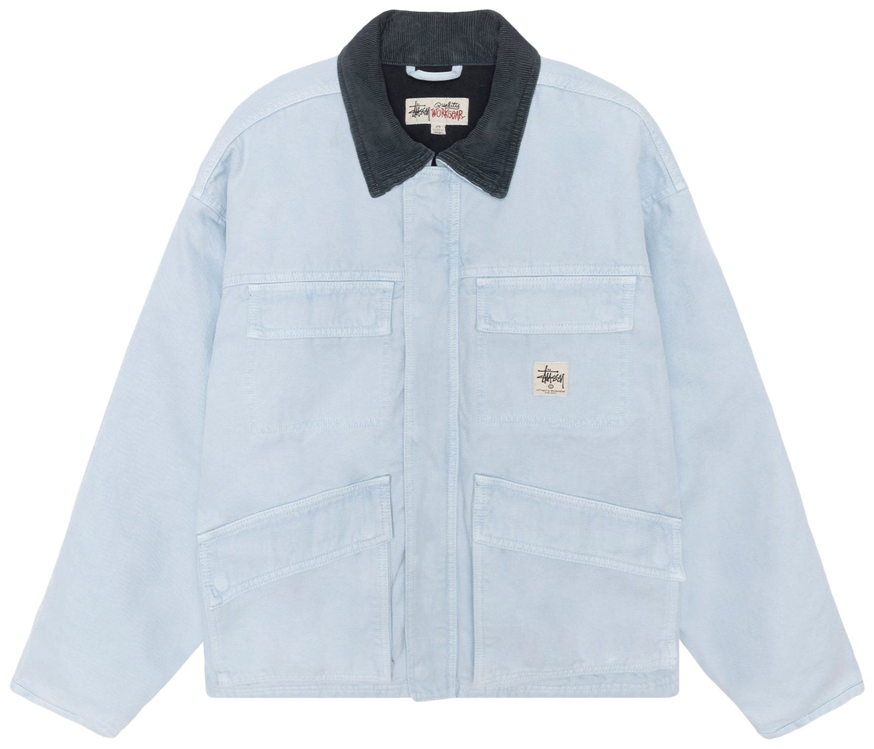 Buy Stussy Washed Canvas Shop Jacket 'Light Blue' - 115589 LIGH | GOAT