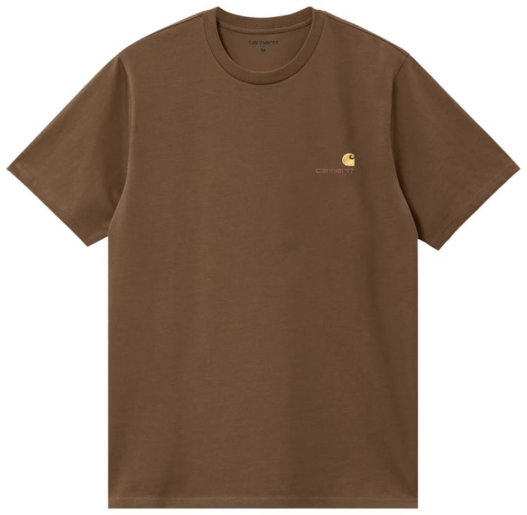 Buy Carhartt Wip American Script T Shirt Lumber I029956 Lumb Goat