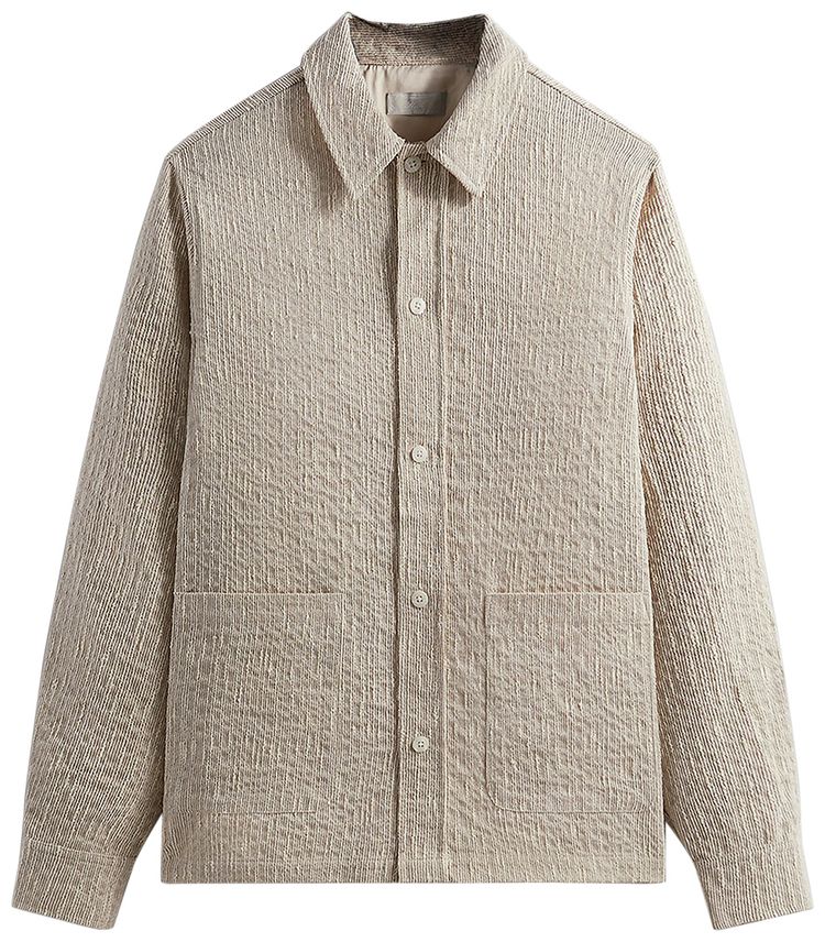 Buy Kith Slub Boucle Boxy Collared Overshirt 'Canvas' - KHM031816 210 ...