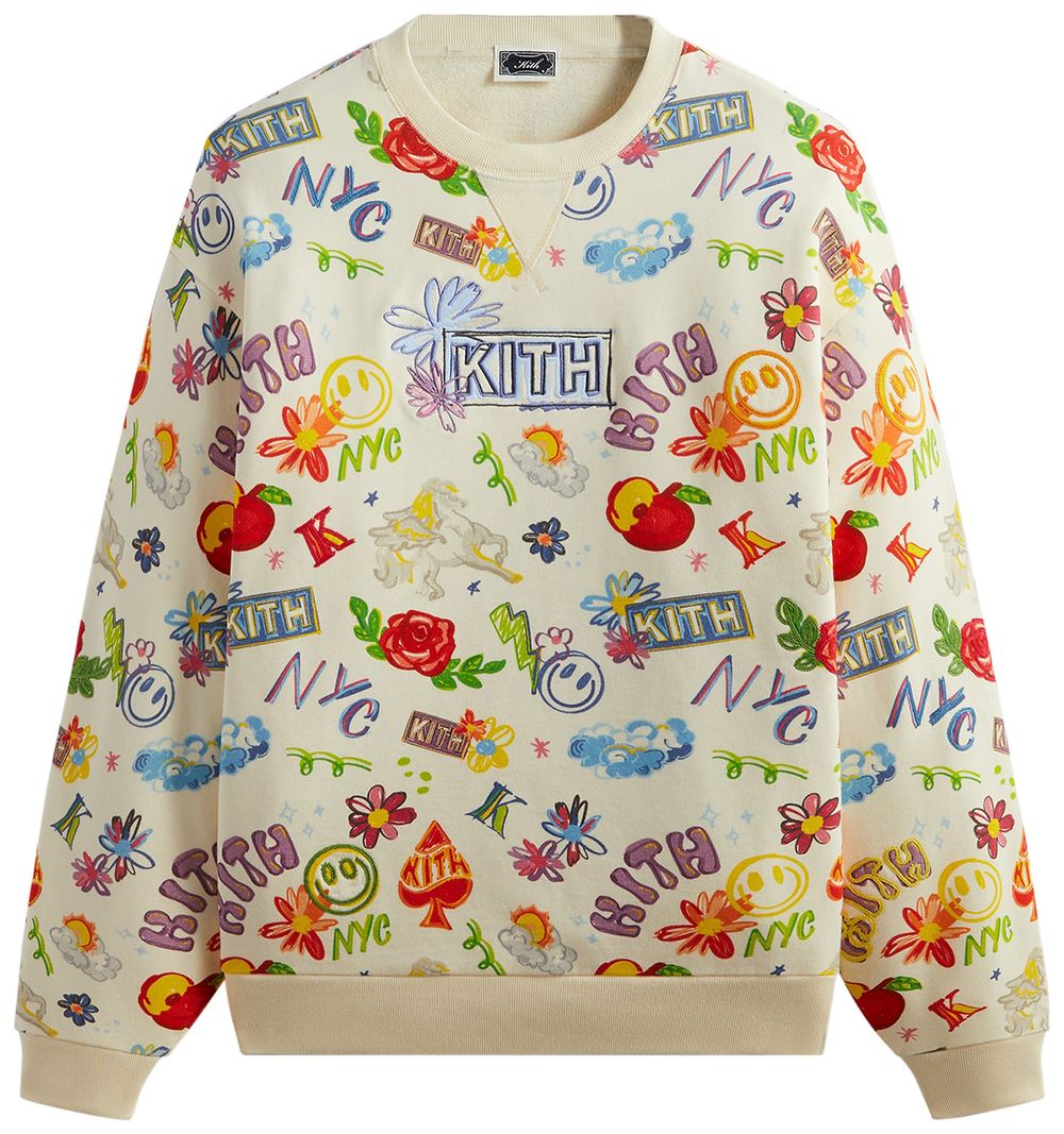 Buy Kith Sketchbook Nelson Crewneck 'Sandrift' - KHM031981 104 | GOAT