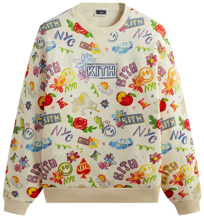 Buy Kith Sketchbook Nelson Crewneck 'Sandrift' - KHM031981 104 | GOAT