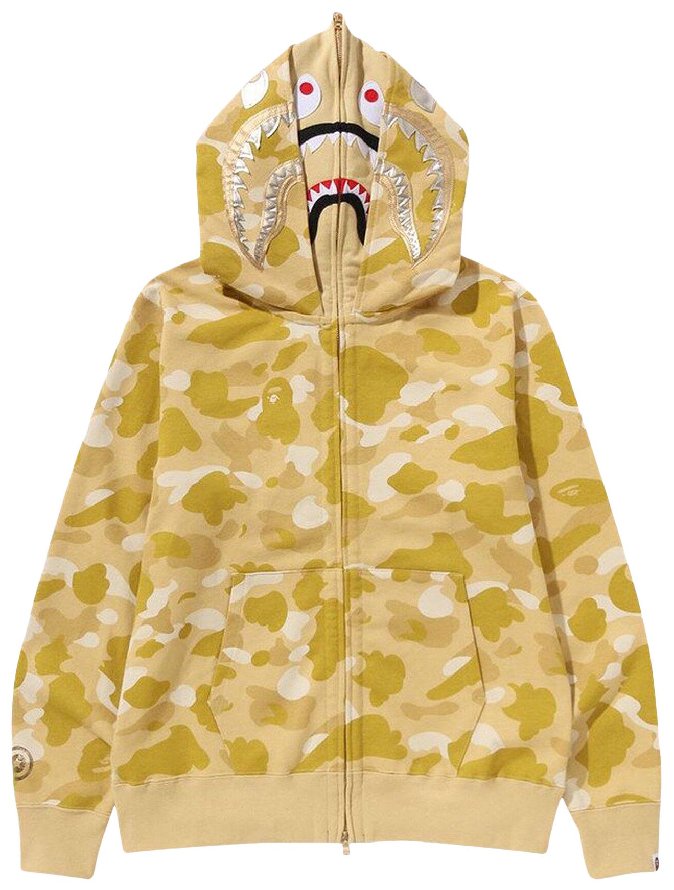Buy BAPE Color Camo Double Shark Full Zip Hoodie 'Yellow' - 1K30 115 ...