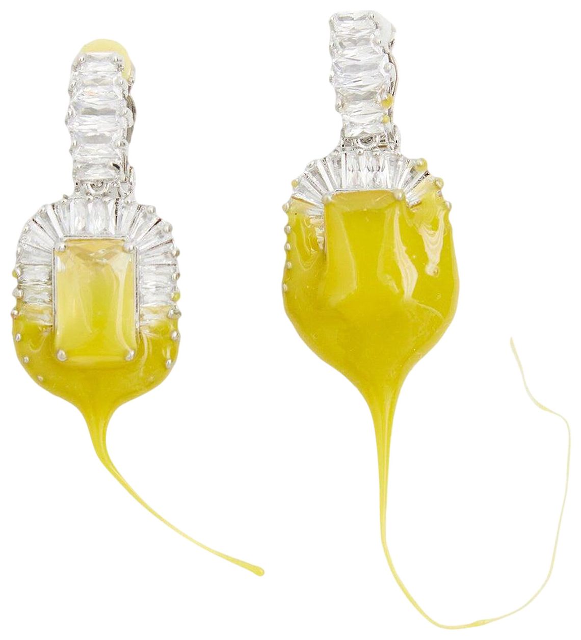 Buy Ottolinger Diamond Dip Clip Earrings 'Mustard' - 2500015 MUSTARD | GOAT