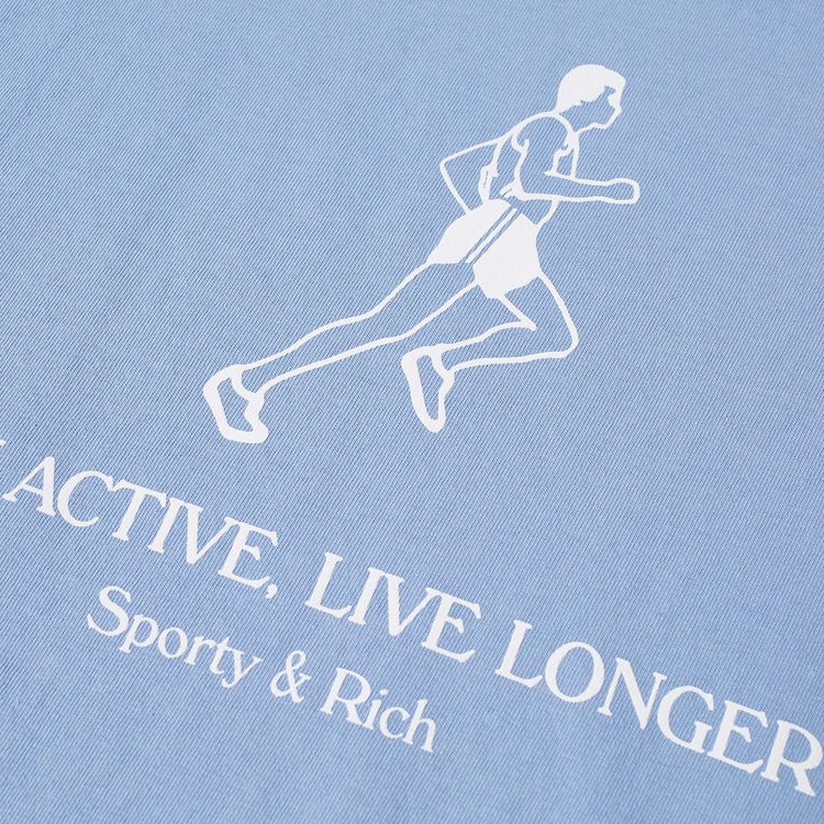 Buy Sporty & Rich Live Longer T-Shirt 'Periwinkle' - TSAW2375PW PERI | GOAT