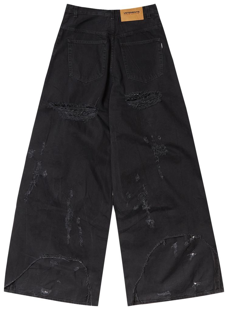 Buy Vetements Destroyed Baggy Jeans 'Yellow' - UE54PA240B YELL | GOAT