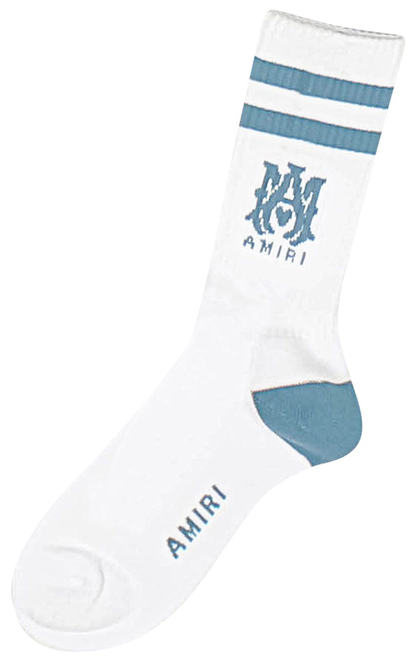 Buy Amiri Striped Socks 'Blue' - SS22MHR003 420 BLUE | GOAT