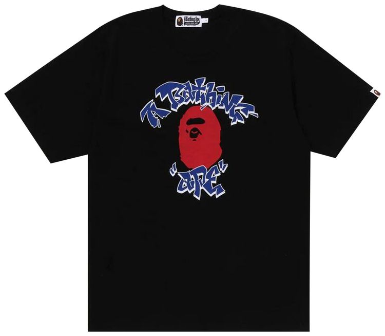 Buy BAPE Graffiti College Tee 'Black' - 1J20 109 023 BLACK | GOAT