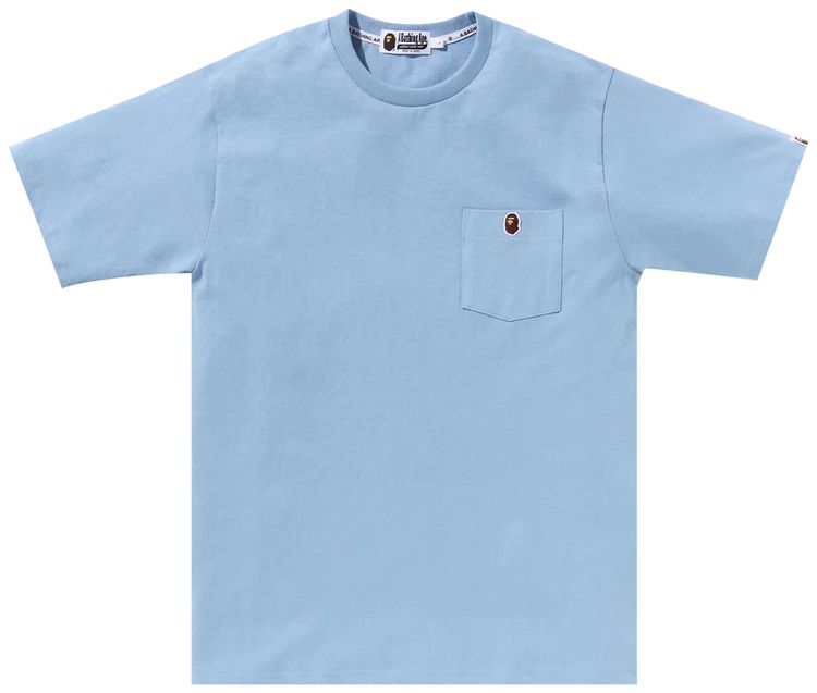 Buy BAPE Ape Head One Point Pocket Tee 'Sax' - 1K30 109 005 SAX | GOAT