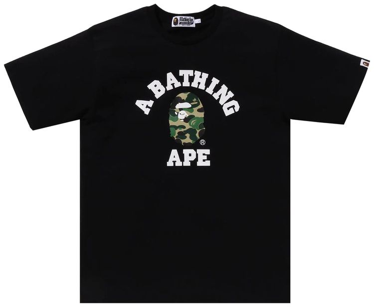 Buy BAPE ABC Camo College Organic Tee 'Black/Green' - 1K20 109 008 ...