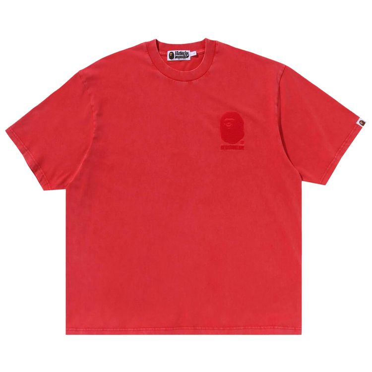 Buy BAPE Ape Head One Point Acid Wash Relaxed Fit Tee 'Red' - 1K30 109 ...