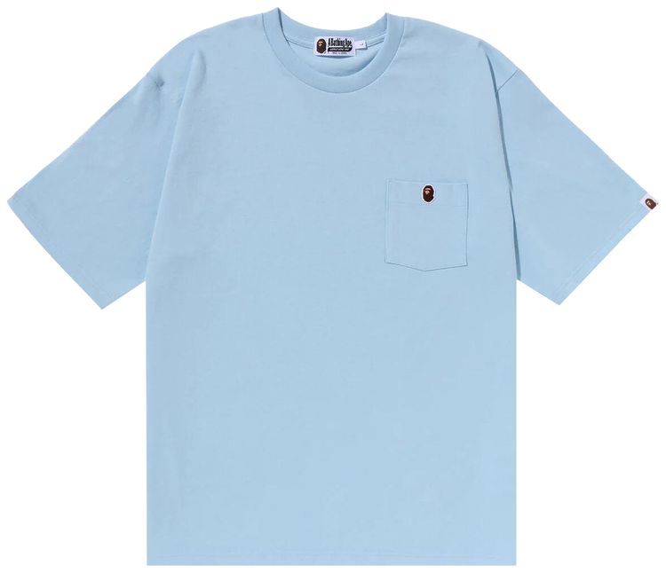 Buy Bape Ape Head One Point Relaxed Fit Pocket Tee Sax 1j30 109 016