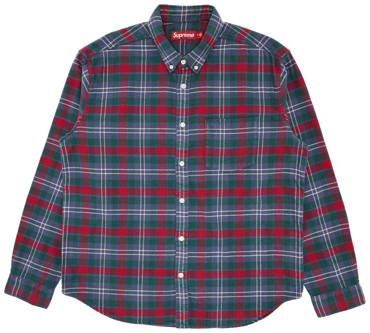 Buy Supreme Plaid Flannel Shirt 'Slate' - SS24S4 SLATE | GOAT