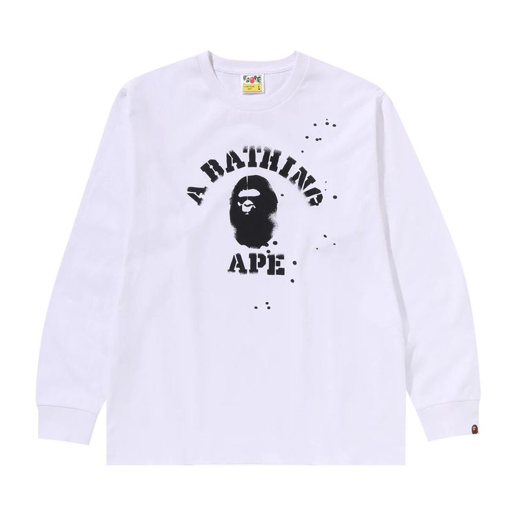 Buy BAPE x Joshua Vibes College Long-Sleeve Tee 'White' - 1J73 111 902 ...