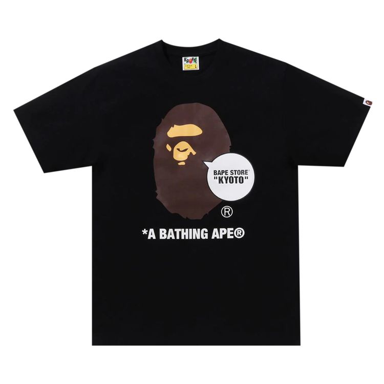 Buy BAPE Store Kyoto Ape Head Tee 'Black' - 1J72 110 075 BLACK | GOAT