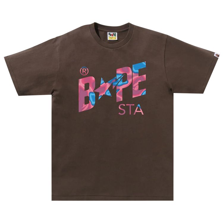 Buy BAPE Liquid Camo Sta Logo Tee 'Brown' - 1K30 110 030 BROWN | GOAT