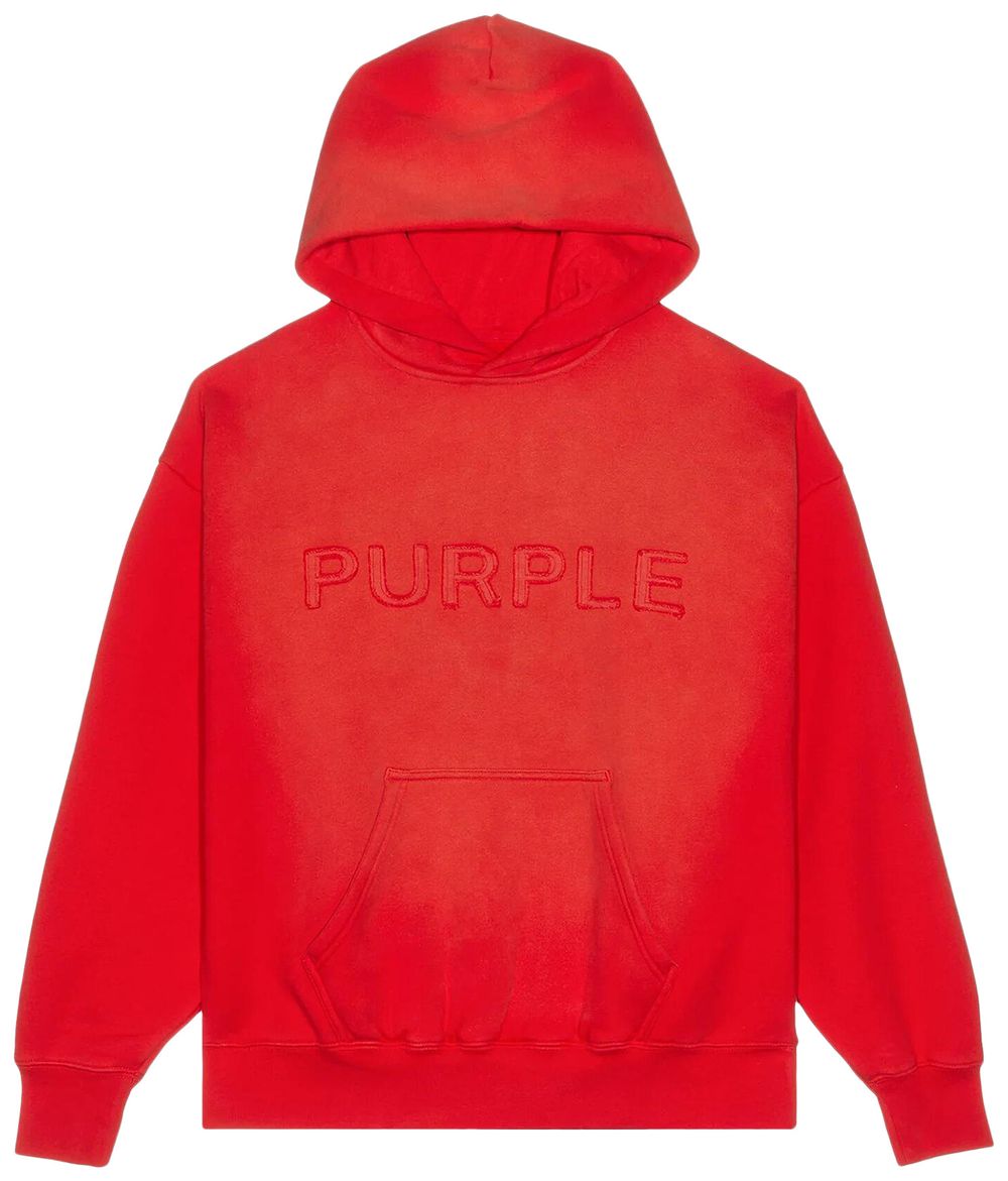 Buy PURPLE BRAND HWT Fleece Pullover Hoodie 'Red' - P401 HRRH423 | GOAT