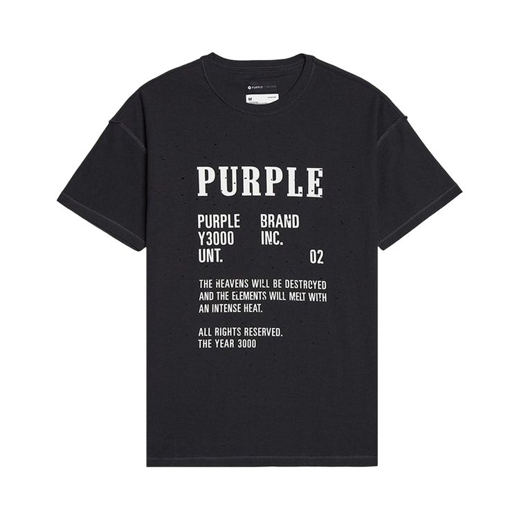 Buy PURPLE BRAND History T-Shirt 'Black' - P101 HBWB122 | GOAT