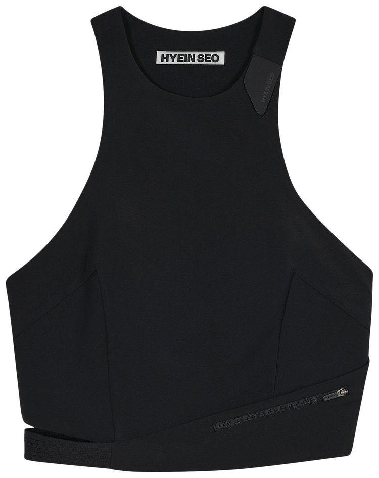 Buy Hyein Seo Cinched Halter Top Black Ss24 Ts5k Blac Goat