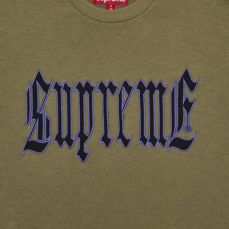 Buy Supreme Old English Short-Sleeve Top 'Olive' - SS24KN76 OLIVE | GOAT
