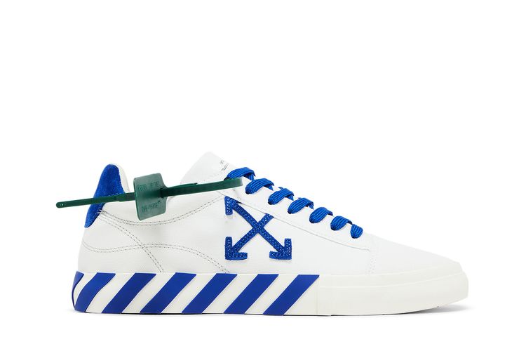 Buy Off-White Vulc Sneaker 'White Navy Blue' - OMIA085S22FAB001 0146 | GOAT