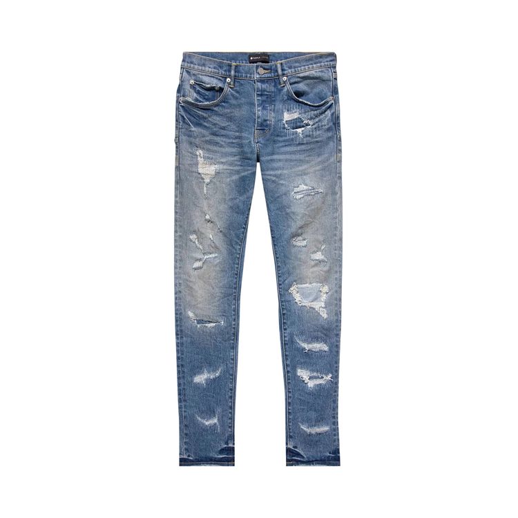 Buy PURPLE BRAND Heavy Distress Repair Jeans 'Blue' - P001 IHDR422 | GOAT