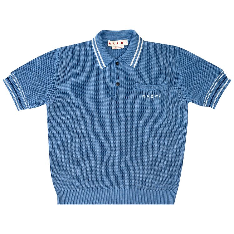 Buy Marni Polo Neck Shirt 'Blue' - P0MG0058EQ UFCB24 00B37 | GOAT