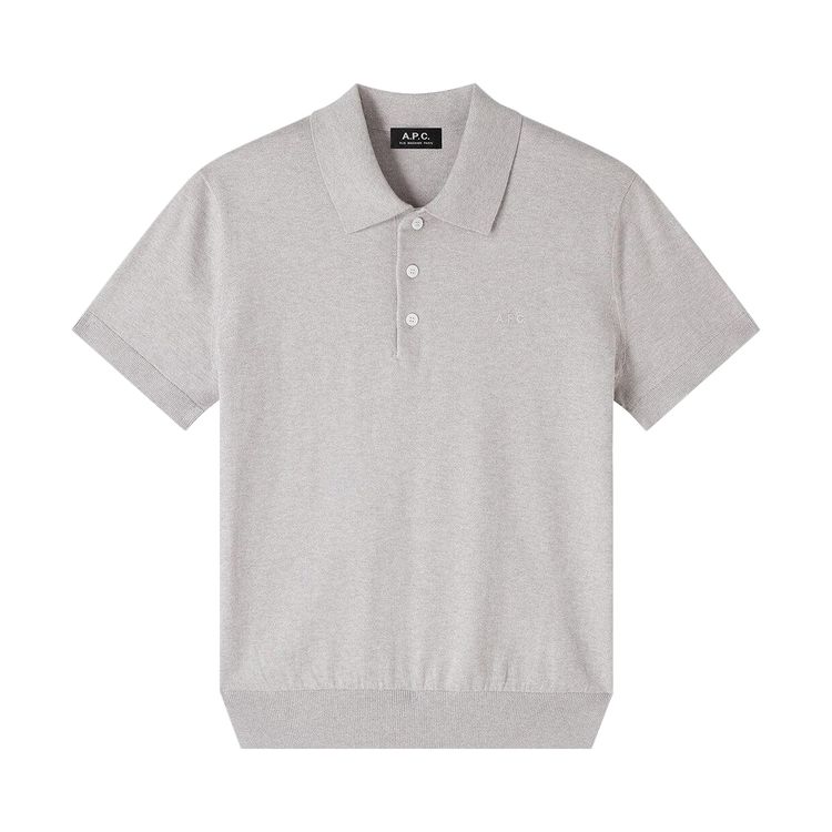 Buy A.P.C. Gregory Polo Shirt 'Heathered Light Grey' - COGCN H23303 IAK ...