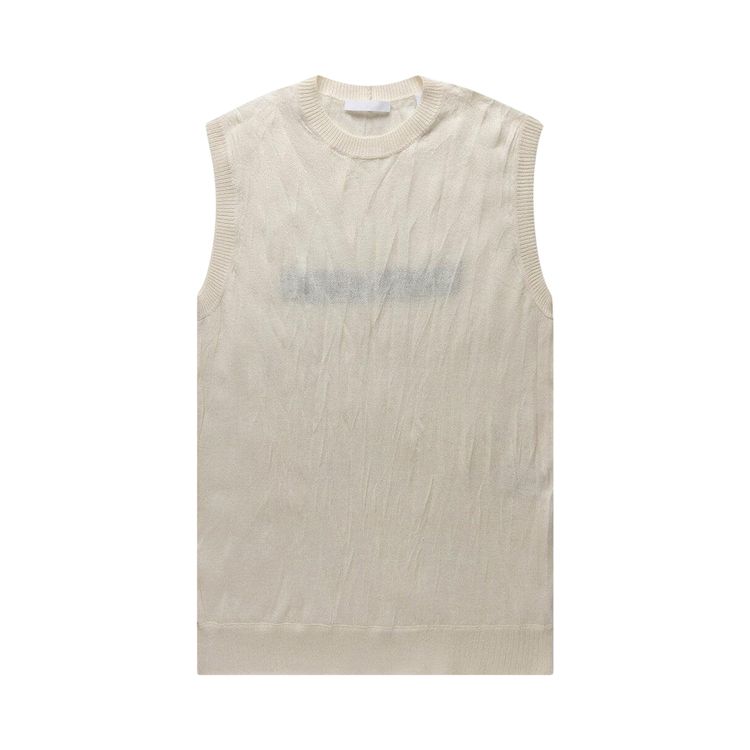 Achetez des Helmut Lang Sleeveless Crushed Knit Top 'Ivory' - O02HM702 ...