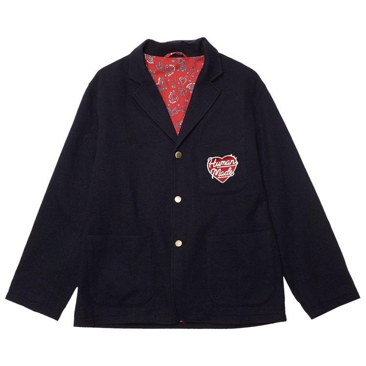 Buy Human Made Wool Blended Blazer 'Navy' - HM26JK013 NAVY | GOAT