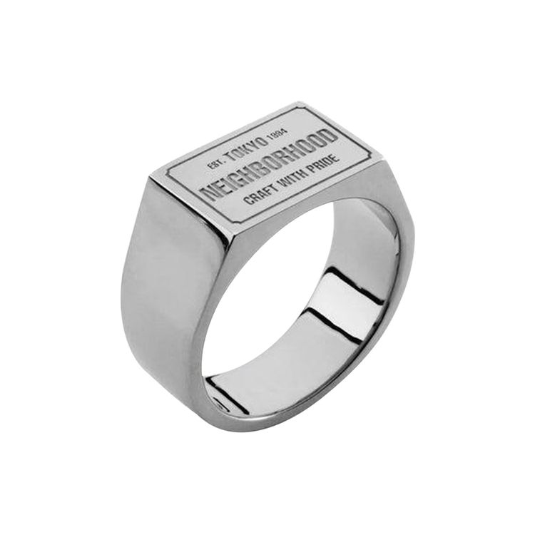 Buy Neighborhood Signet Ring 'Silver' - 231IVNH AC02 SILV | GOAT
