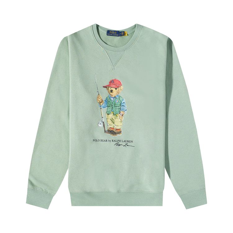 Buy Polo Ralph Lauren Preppy Bear Crewneck Sweatshirt 'Faded Mint ...