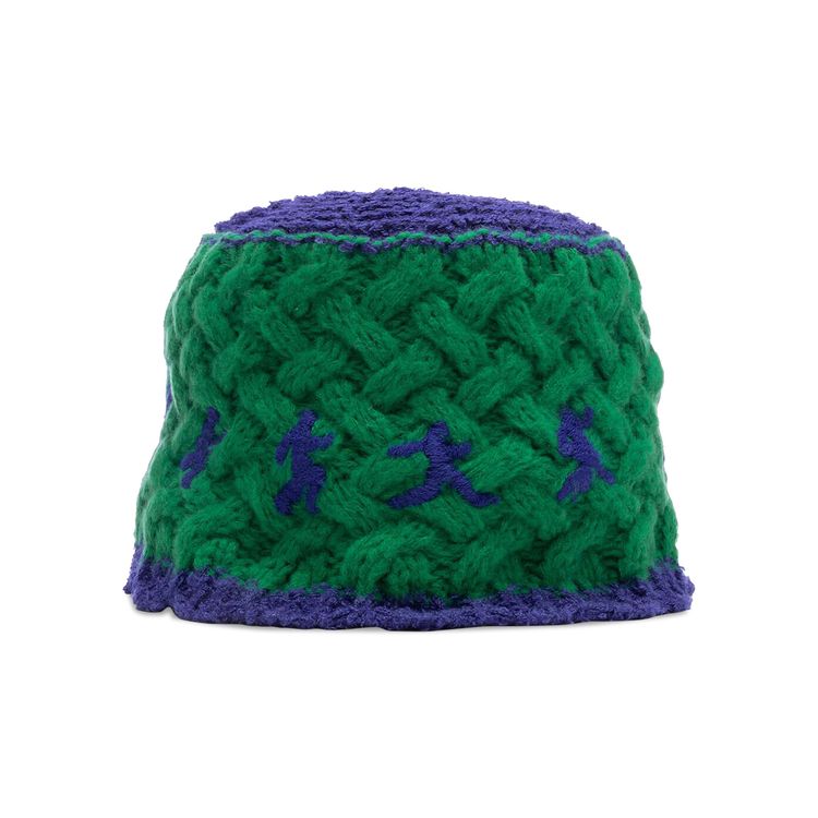 Buy KidSuper Running Man Crochet Hat 'Green/Blue' - SS24 HDW 01 GREE | GOAT