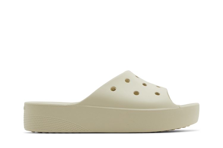 Buy Crocs Wmns Classic Platform Slide 'Bone' - 208180 2Y2 | GOAT