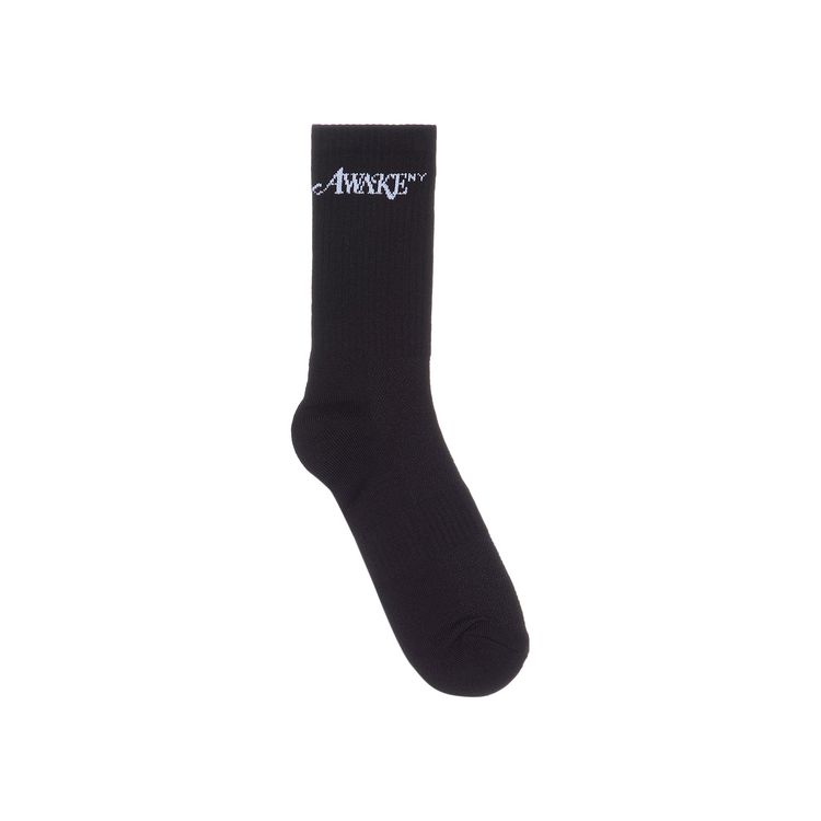 Buy Awake NY Logo Socks 'Black' - AWK SP24 AC002 BLAC | GOAT